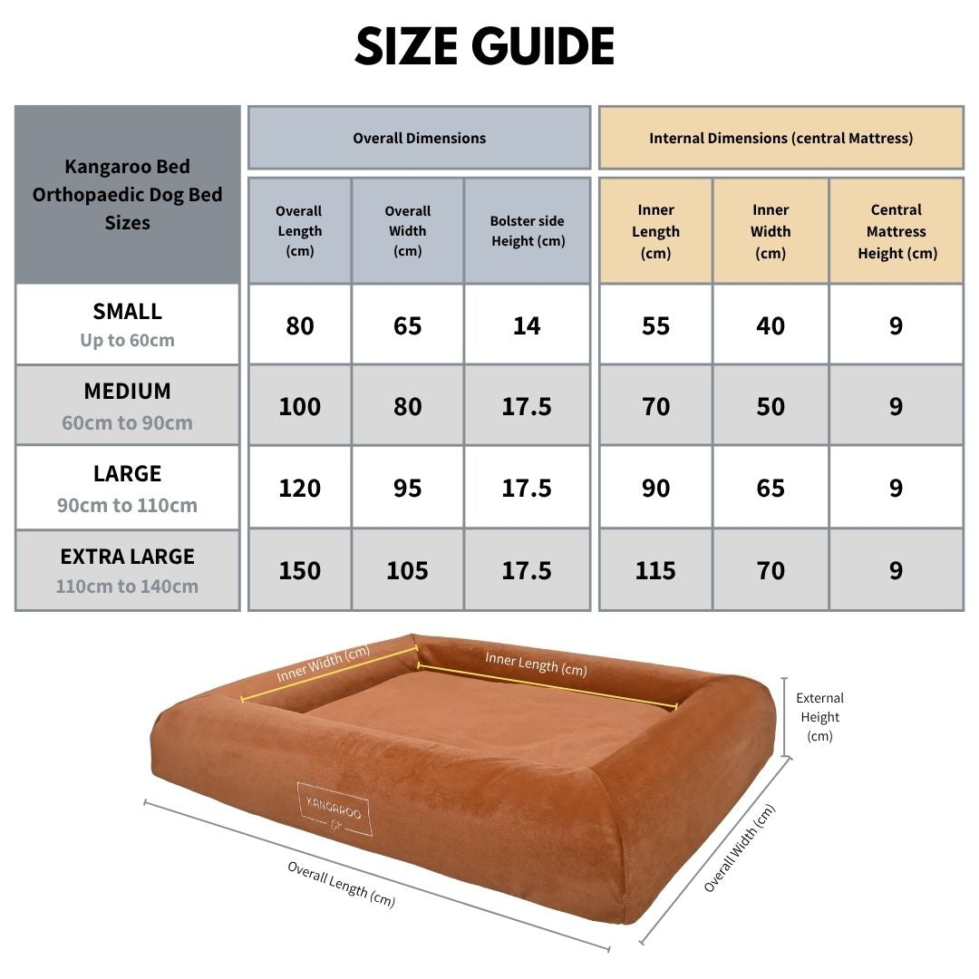 Orthopaedic Memory Foam Dog Bed – Kangaroo Bed